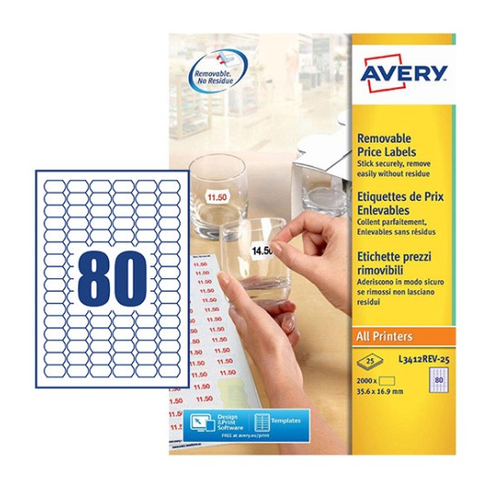 Etichette rimovibili per prezzi | Avery